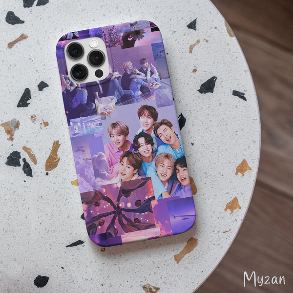 BTS068 - Purple Aesthetic - BTS Mobile Case – Myzan