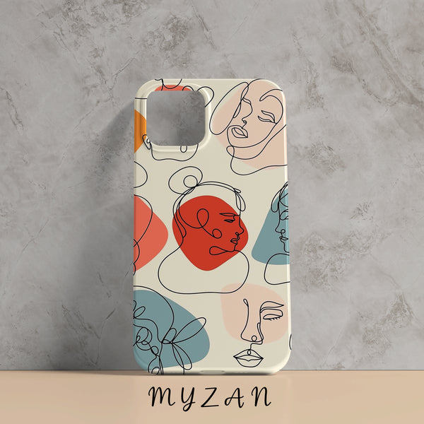RC169 - Abstract Faces Aesthetic Mobile Case – Myzan