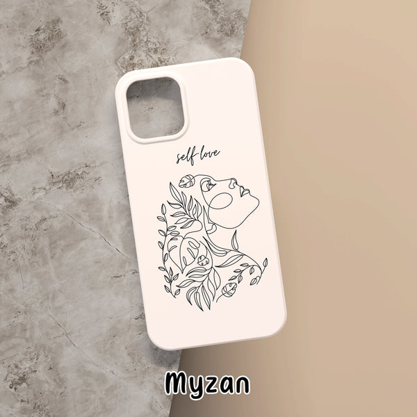 RC284 - Self Love - Aesthetic Line Art Mobile Case – Myzan