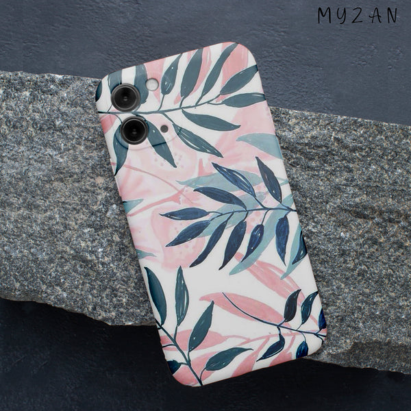 RC348 - Abstract colorful tropical leaves - Floral Mobile Case – Myzan