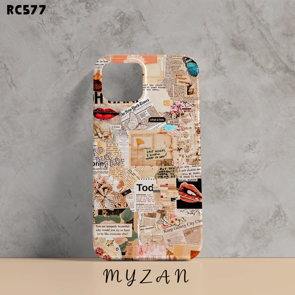 RC577 - Newspaper Collage - Aesthetic Mobile Case – Myzan